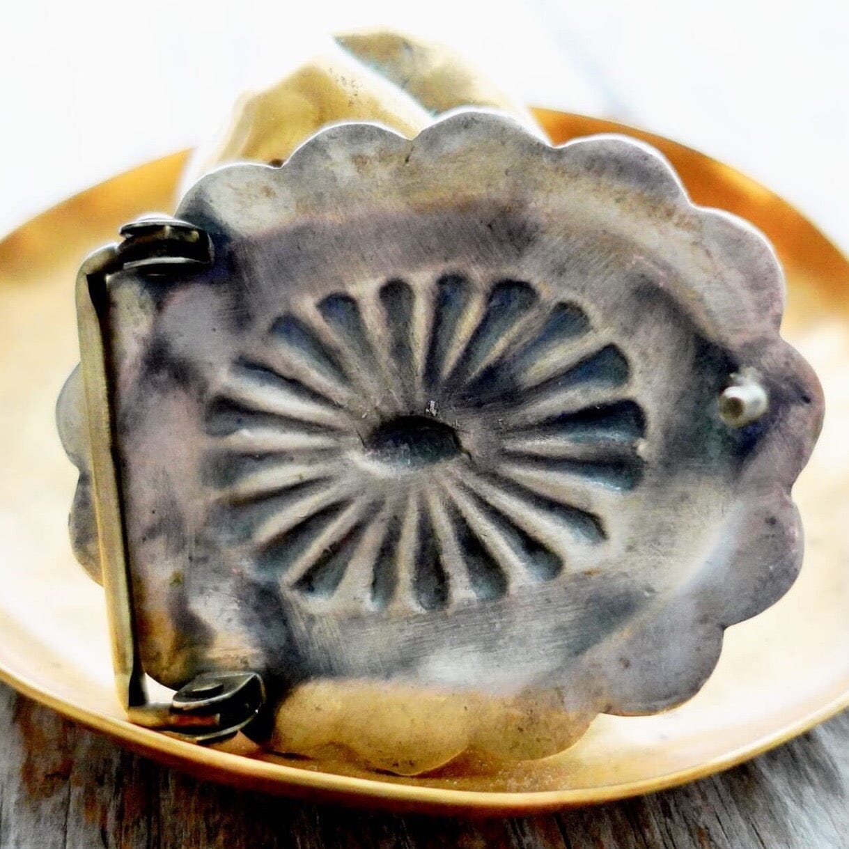 Sterling Silver Concha Belt Buckle – Black Diamond Curio