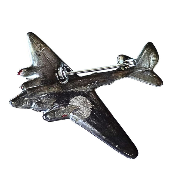 Vintage Airplane Pin – Black Diamond Curio