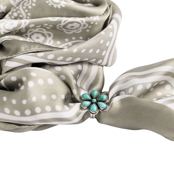 Turquoise Flower Bandana Slide – Black Diamond Curio
